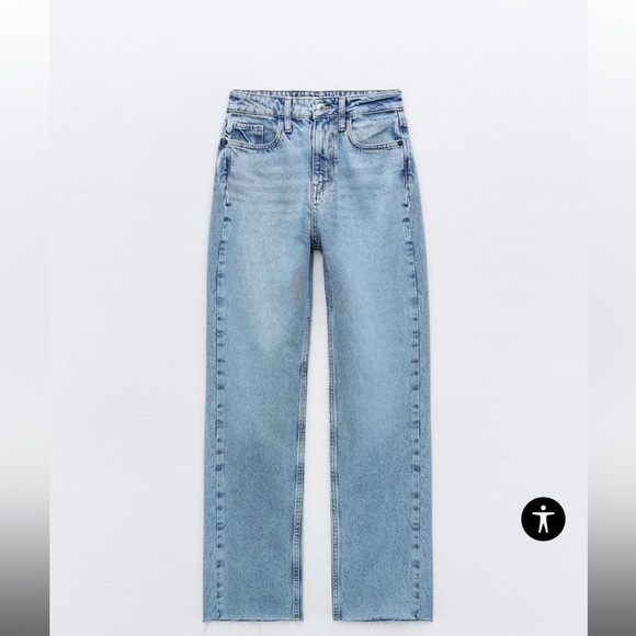 Zara | Jeans | Zara High Rise Straight Leg Jeans Usa 2 | Poshmark